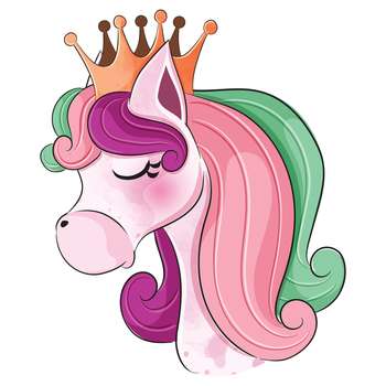 قیمت و خرید استیکر پارچه و لباس مدل dtf طرح یونیکورن کد H20.388 مجموعه 3 عددی