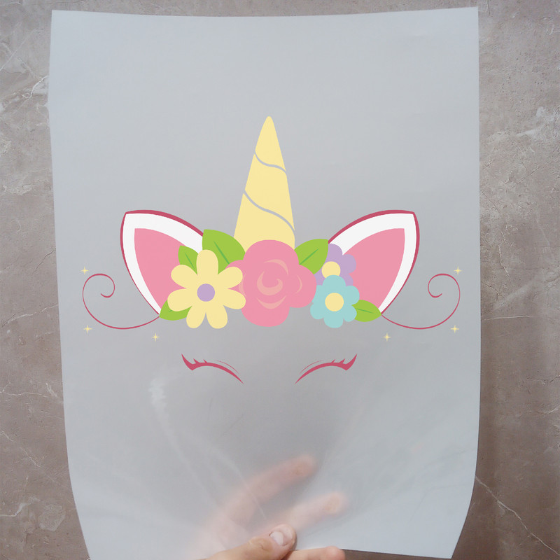 قیمت و خرید استیکر پارچه و لباس مدل dtf طرح یونیکورن کد H20.37 مجموعه 3 عددی