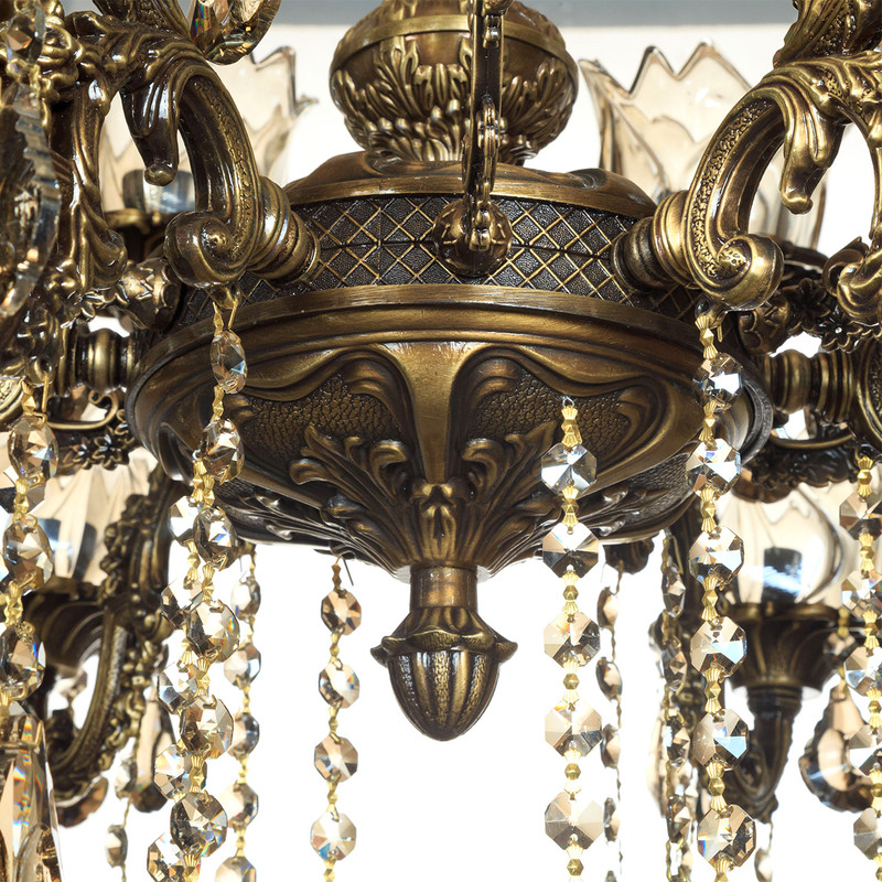 قیمت و خرید لوستر 12 شعله چشمه نور کد S3515/6+6-AO