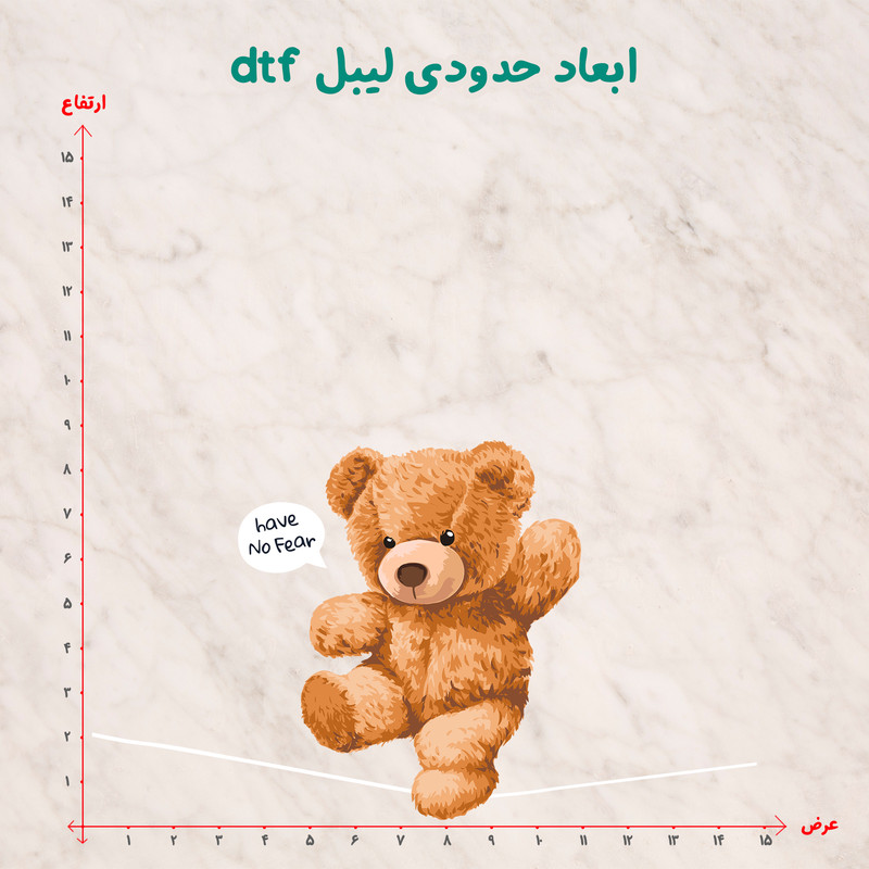 قیمت و خرید استیکر پارچه و لباس مدل dtf طرح تدی کد H15.133 مجموعه 4 عددی