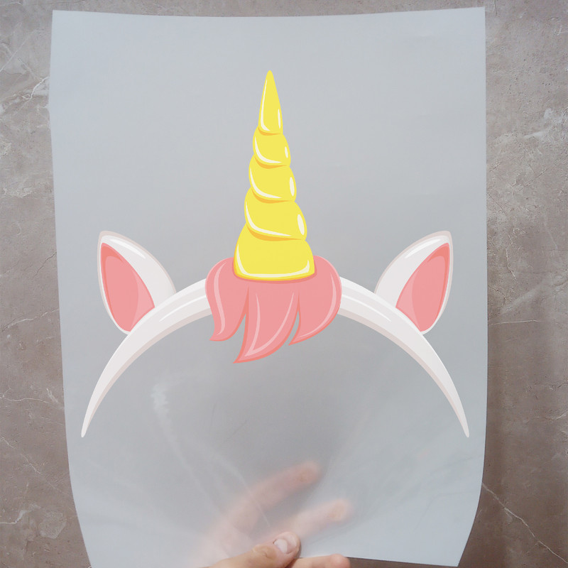 قیمت و خرید استیکر پارچه و لباس مدل dtf طرح یونیکورن کد H15.92 مجموعه 4 عددی