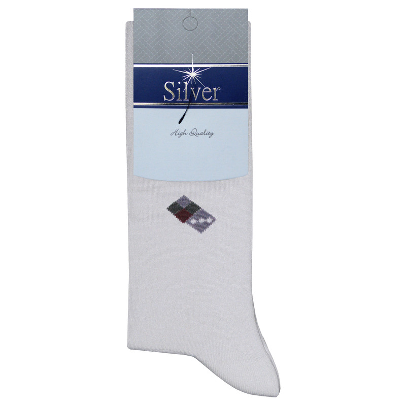 قیمت و خرید جوراب مردانه سیلور کد D 190-10 رنگ سفید