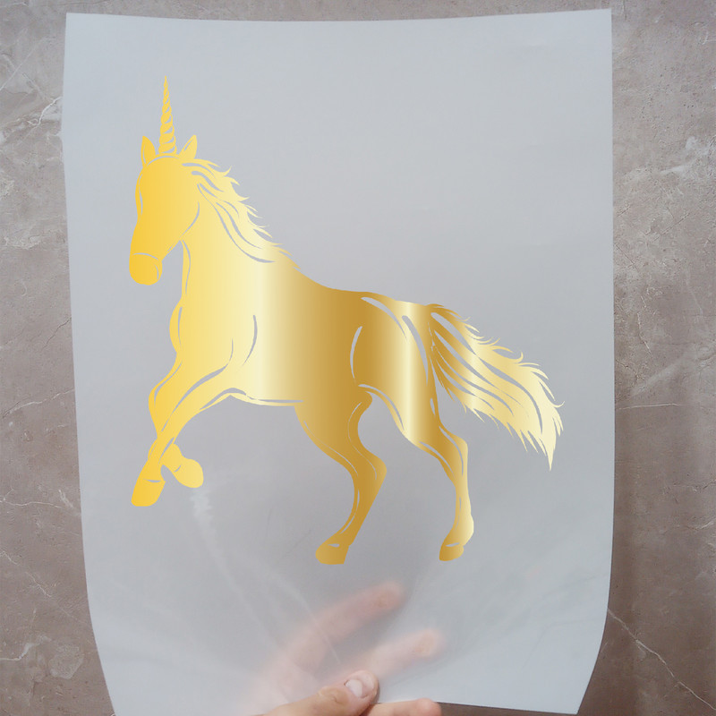 قیمت و خرید استیکر پارچه و لباس مدل dtf طرح یونیکورن کد H15.1111 مجموعه 4 عددی