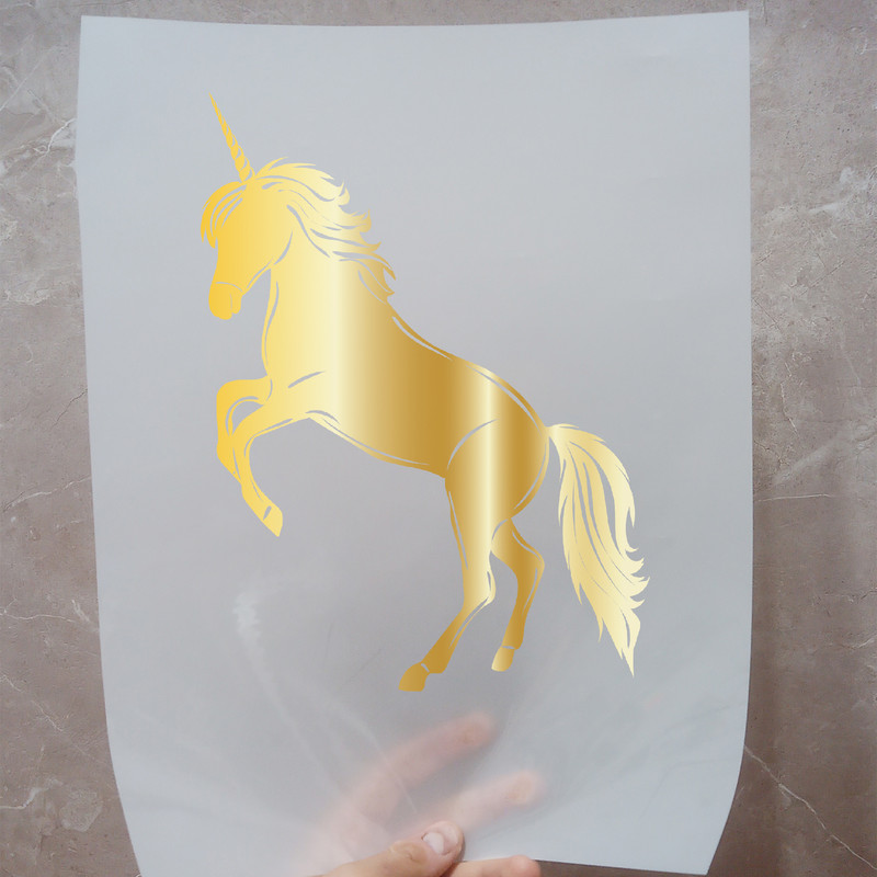 قیمت و خرید استیکر پارچه و لباس مدل dtf طرح یونیکورن کد H15.1110 مجموعه 4 عددی