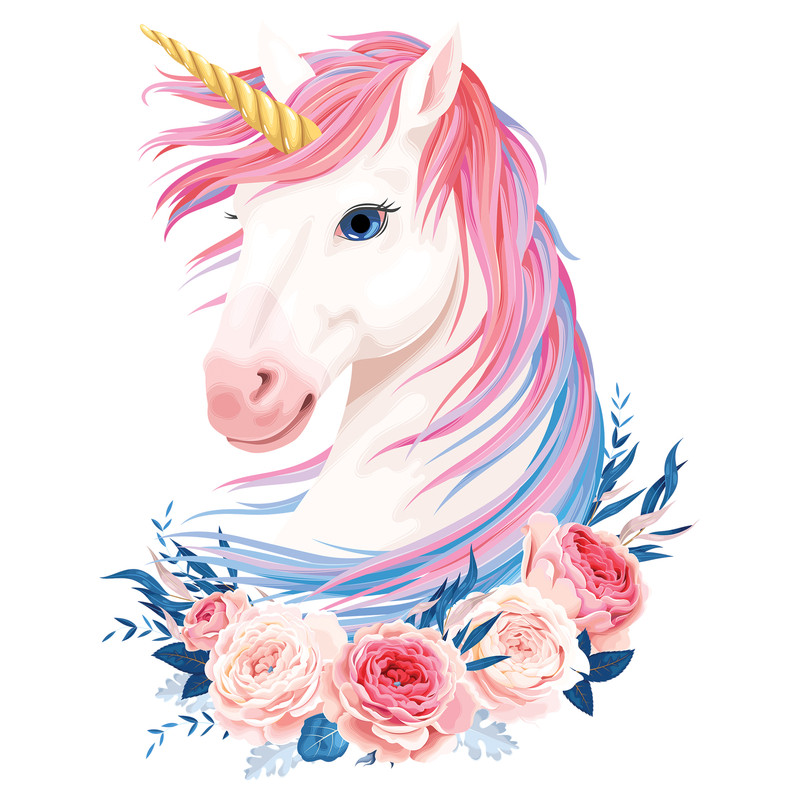 قیمت و خرید استیکر پارچه و لباس مدل dtf طرح یونیکورن کد H15.461 مجموعه 4 عددی