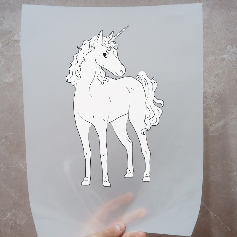 قیمت و خرید استیکر پارچه و لباس مدل dtf طرح یونیکورن کد H20.1063 مجموعه 3 عددی