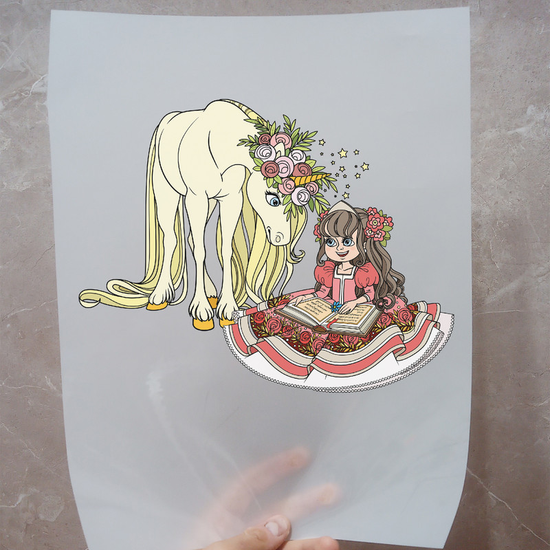 مشخصات، قیمت و خرید استیکر پارچه و لباس مدل dtf طرح یونیکورن کد H15.324 مجموعه 4 عددی | دیجی‌کالا