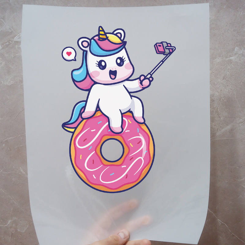 قیمت و خرید استیکر پارچه و لباس مدل dtf طرح یونیکورن کد H20.643 مجموعه 3 عددی