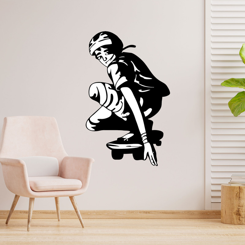 قیمت و خرید دیوارکوب طرح پسر بچه و اسکیت بورد مدل A1434-2030