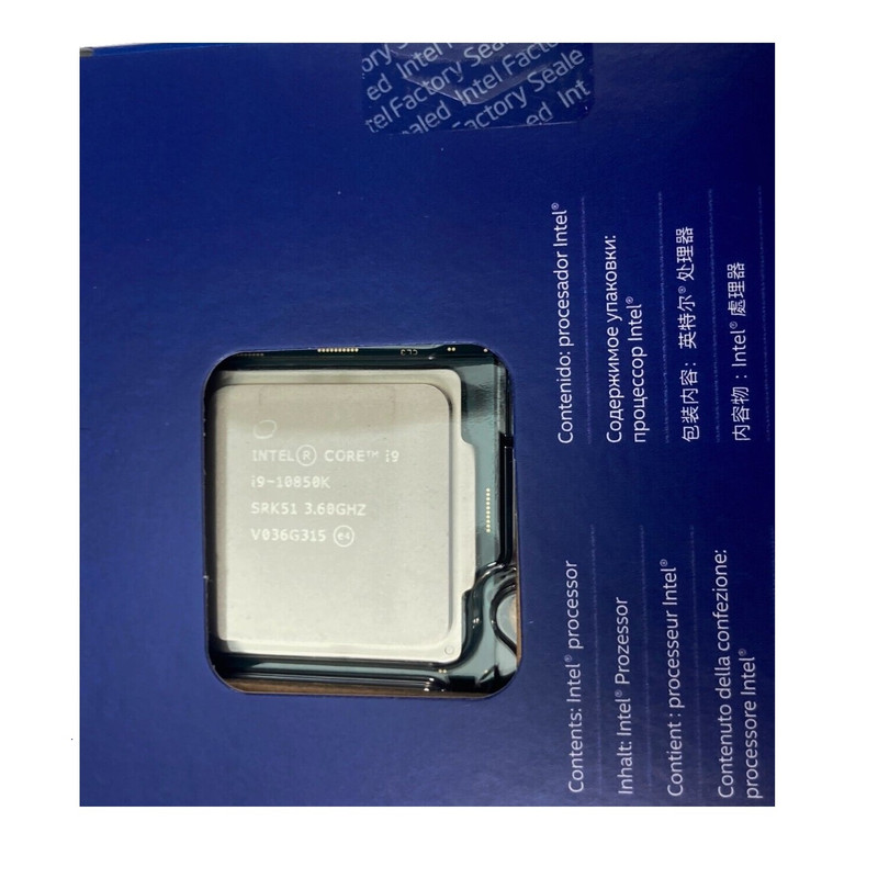 قیمت و خرید پردازنده مرکزی اینتل سری Comet Lake مدل Core i9-10850K BOX