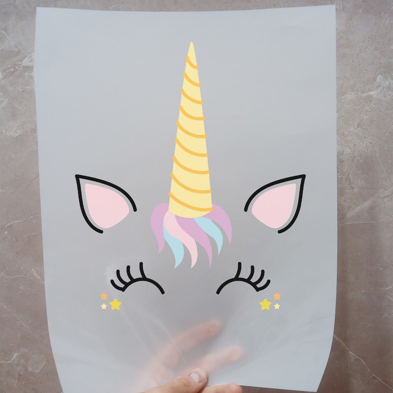 قیمت و خرید استیکر پارچه و لباس مدل dtf طرح یونیکورن کد H20.66 مجموعه 3 عددی