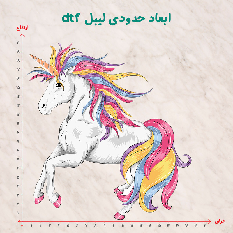 قیمت و خرید استیکر پارچه و لباس مدل dtf طرح یونیکورن کد H20.285 مجموعه 6 عددی