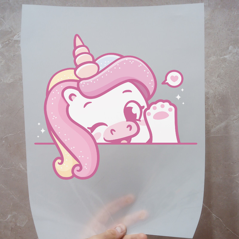 قیمت و خرید استیکر پارچه و لباس مدل dtf طرح یونیکورن کد H20.472 مجموعه 3 عددی