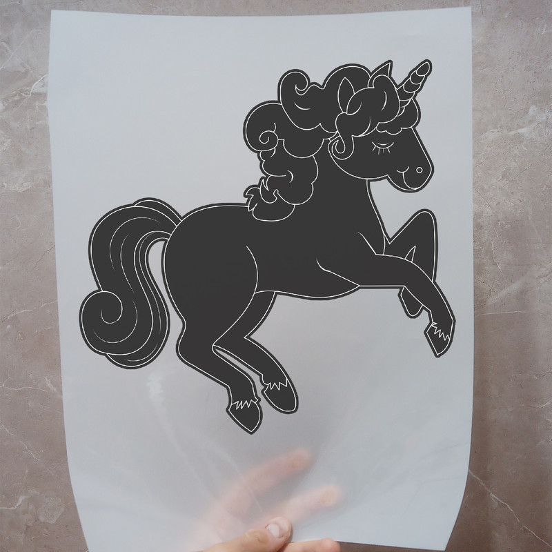 قیمت و خرید استیکر پارچه و لباس مدل dtf طرح یونیکورن کد H15.1194 مجموعه 4 عددی