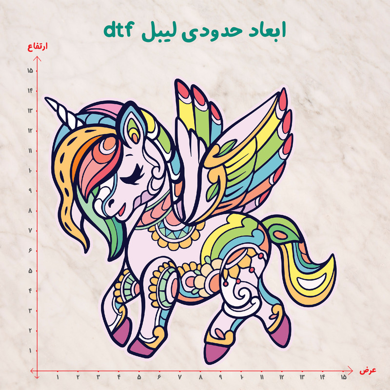 قیمت و خرید استیکر پارچه و لباس مدل dtf طرح یونیکورن کد H15.181 مجموعه 4 عددی