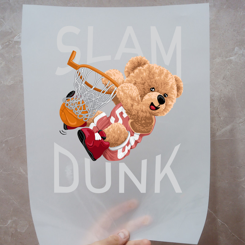 قیمت و خرید استیکر پارچه و لباس مدل dtf طرح تدی کد H20.64 مجموعه 3 عددی