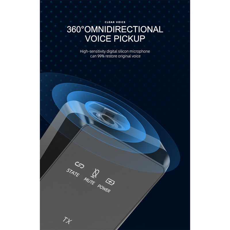 قیمت و خرید ست میکروفن بی سیم یقه ای مدل AirSky Dual TX