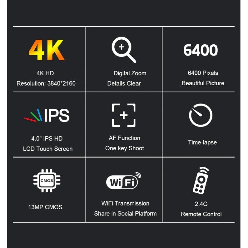 قیمت و خرید دوربین فیلم برداری مدل 4K Ultra HD 64MP Streaming 60fps ...