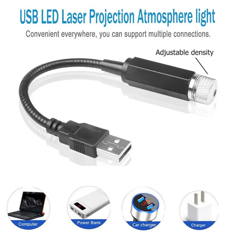 قیمت و خرید چراغ تزئینی سقف خودرو هارمن مدل USB LED LASER PROJECTION