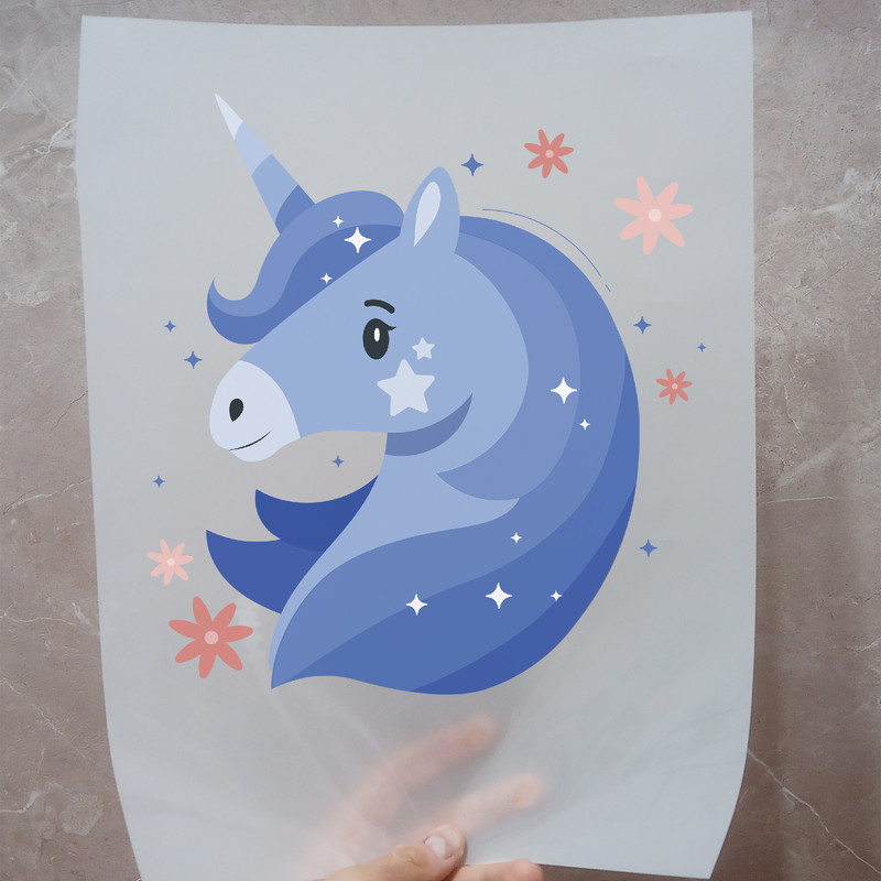 قیمت و خرید استیکر پارچه و لباس مدل dtf طرح یونیکورن کد H15.315 مجموعه 12 عددی