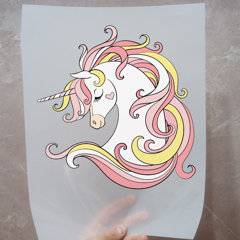 قیمت و خرید استیکر پارچه و لباس مدل dtf طرح یونیکورن کد H20.268 مجموعه 3 عددی
