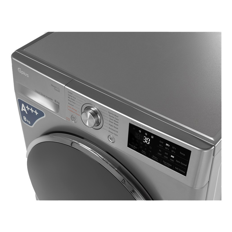 قیمت و خرید ماشین لباسشویی اتوماتیک جی پلاس مدل GWM-M880S ظرفیت 8 کیلوگرم