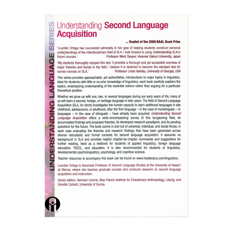 قیمت و خرید کتاب Understanding Second Language Acquisition اثر lourdes ortega انتشارات الوندپویان
