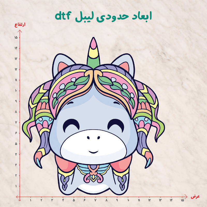 قیمت و خرید استیکر پارچه و لباس مدل dtf طرح یونیکورن کد H15.186 مجموعه 4 عددی