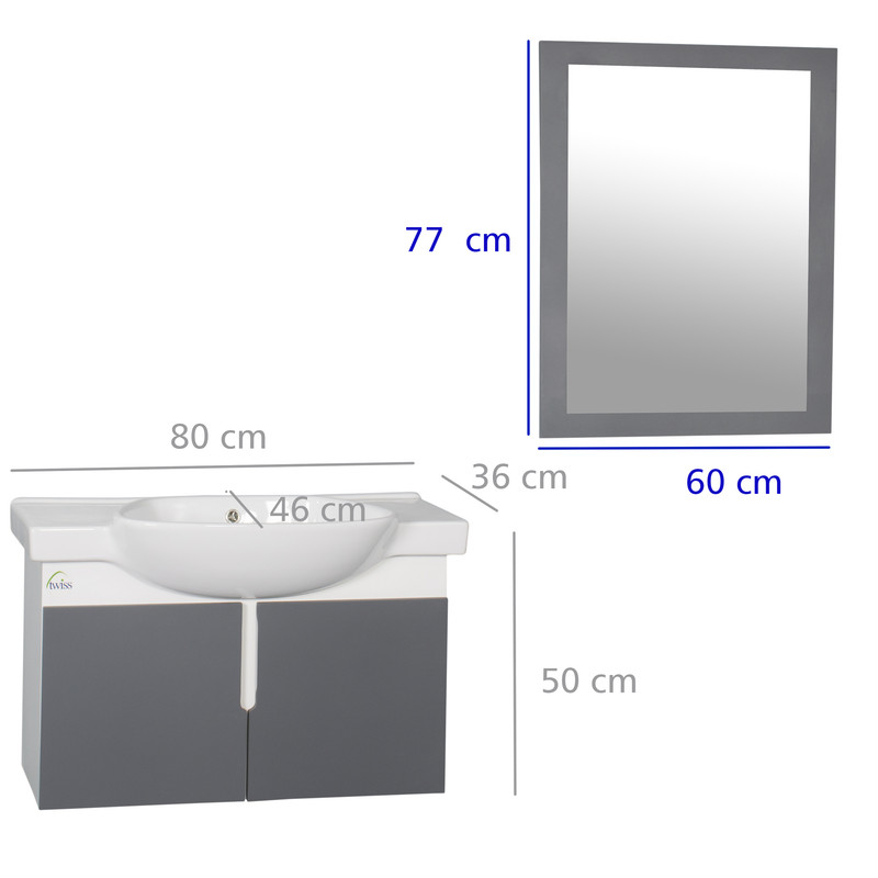 قیمت و خرید ست کابینت و روشویی توییس مدل tws 1027 به همراه آینه