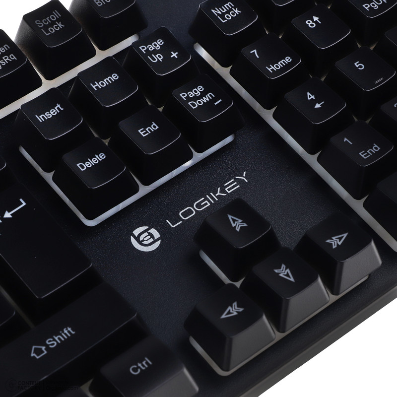 قیمت و خرید کیبورد گیمینگ لاجی کی مدل K210B، سوییچ ممبران، Full-Size، نورپردازی RGB