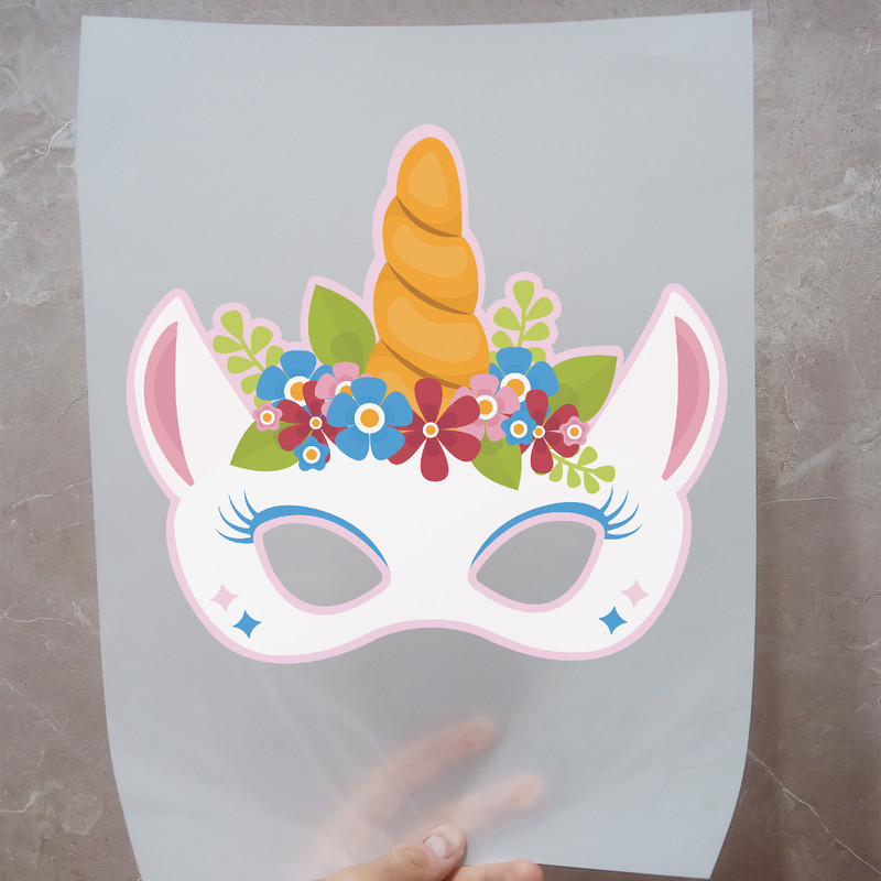 قیمت و خرید استیکر پارچه و لباس مدل dtf طرح یونیکورن کد H20.112 مجموعه 3 عددی