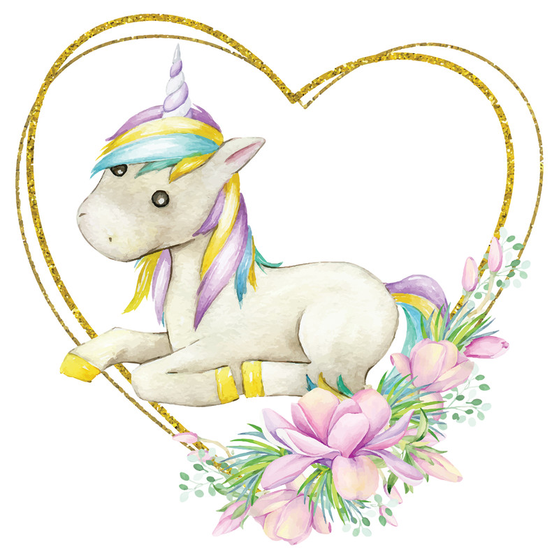 قیمت و خرید استیکر پارچه و لباس مدل dtf طرح یونیکورن کد H20.523 مجموعه 3 عددی