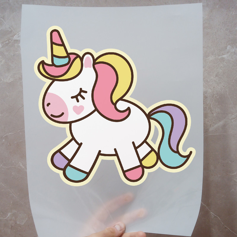 قیمت و خرید استیکر پارچه و لباس مدل dtf طرح یونیکورن کد H20.651 مجموعه 3 عددی