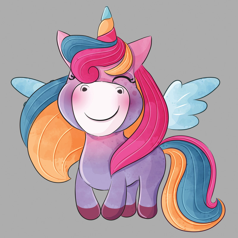 قیمت و خرید استیکر پارچه و لباس مدل dtf طرح یونیکورن کد H20.389 مجموعه 3 عددی