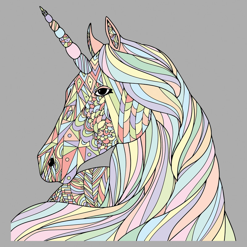 قیمت و خرید استیکر پارچه و لباس مدل dtf طرح یونیکورن کد H20.462 مجموعه 6 عددی