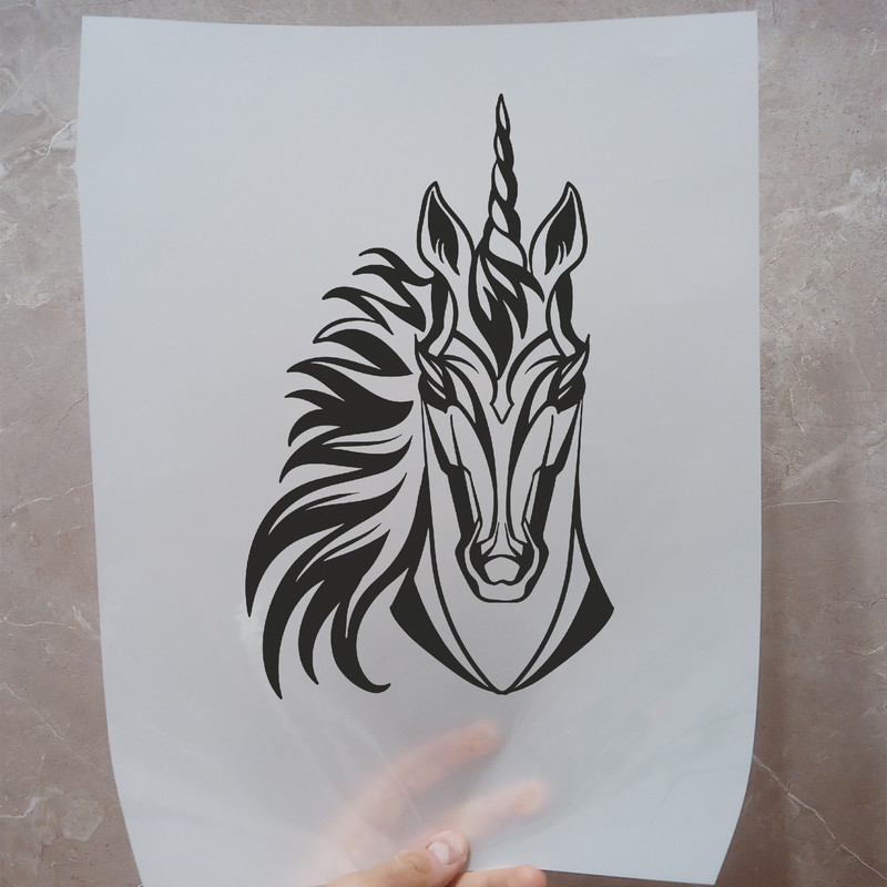 قیمت و خرید استیکر پارچه و لباس مدل dtf طرح یونیکورن کد H15.391 مجموعه 4 عددی