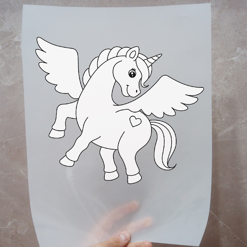 قیمت و خرید استیکر پارچه و لباس مدل dtf طرح یونیکورن کد H20.1065 مجموعه 3 عددی