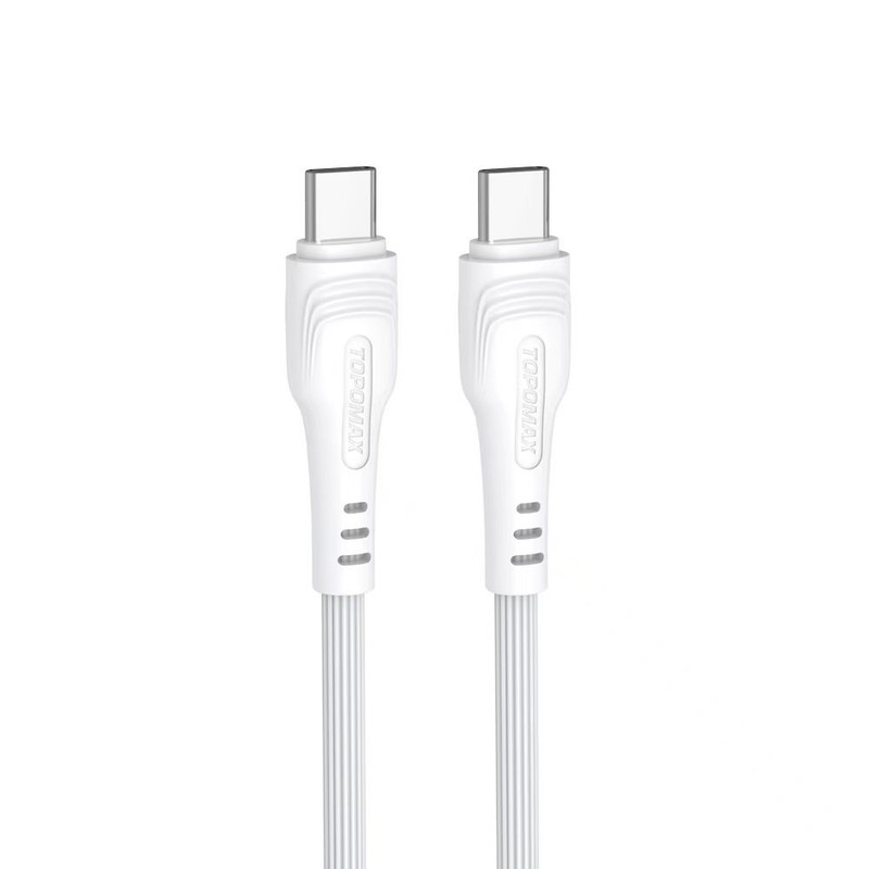 قیمت و خرید شارژر دیواری 45 وات تاپ مکس مدل TTC-45W 2PORT به همراه کابل تبدیل USB-C