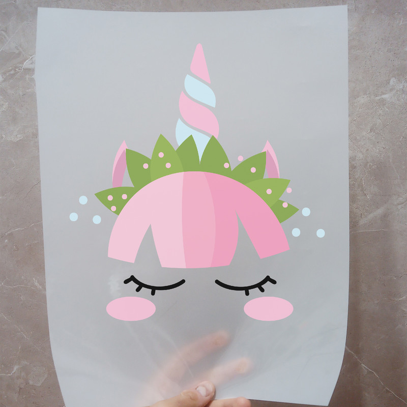 قیمت و خرید استیکر پارچه و لباس مدل dtf طرح یونیکورن کد H20.125 مجموعه 6 عددی