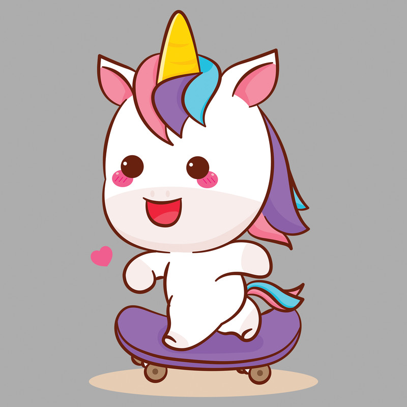 قیمت و خرید استیکر پارچه و لباس مدل dtf طرح یونیکورن کد H15.172 مجموعه 4 عددی