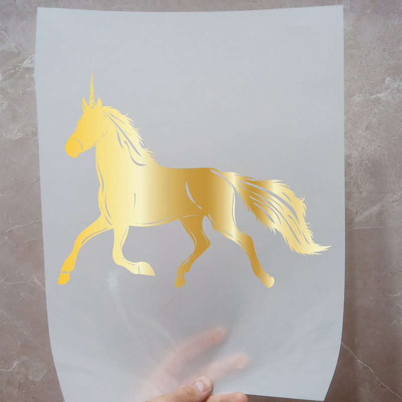 قیمت و خرید استیکر پارچه و لباس مدل dtf طرح یونیکورن کد H15.1134 مجموعه 4 عددی