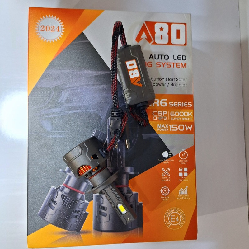 قیمت و خرید هدلایت لامپ خودرو A80 مدل H7 بسته 2 عددی