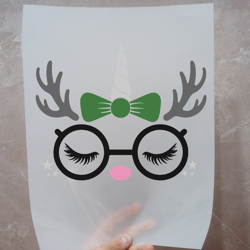 قیمت و خرید استیکر پارچه و لباس مدل dtf طرح یونیکورن کد H15.97 مجموعه 4 عددی