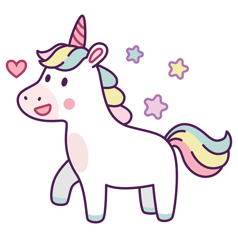 قیمت و خرید استیکر پارچه و لباس مدل dtf طرح یونیکورن کد H15.842 مجموعه 4 عددی