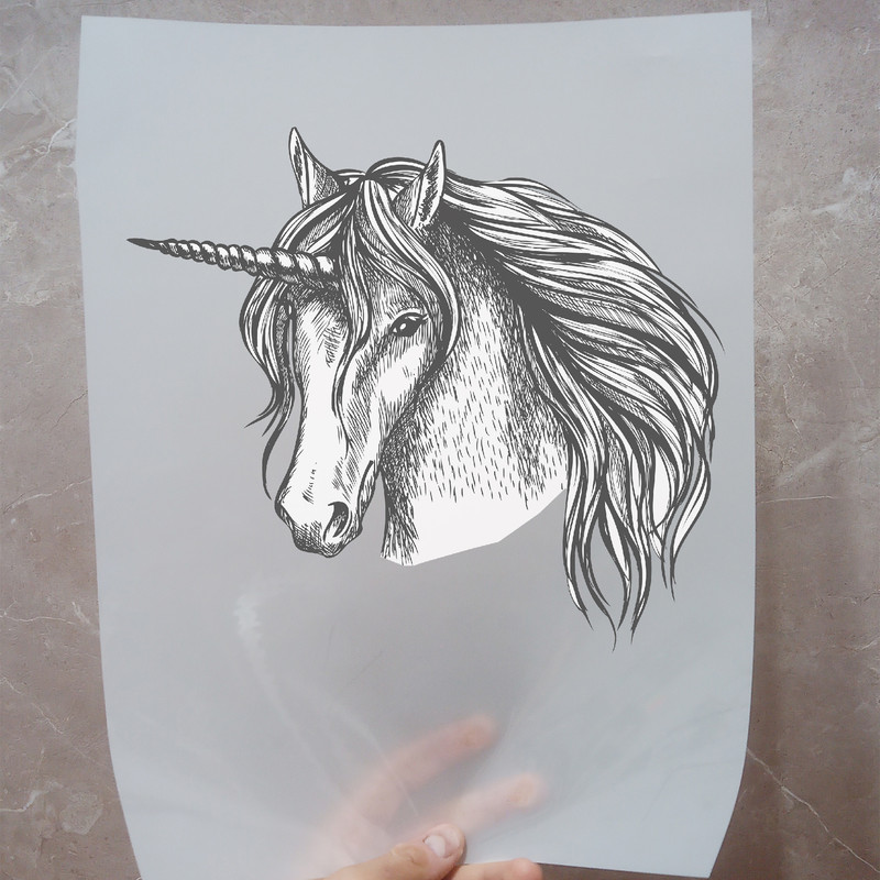 قیمت و خرید استیکر پارچه و لباس مدل dtf طرح یونیکورن کد H20.305 مجموعه 6 عددی