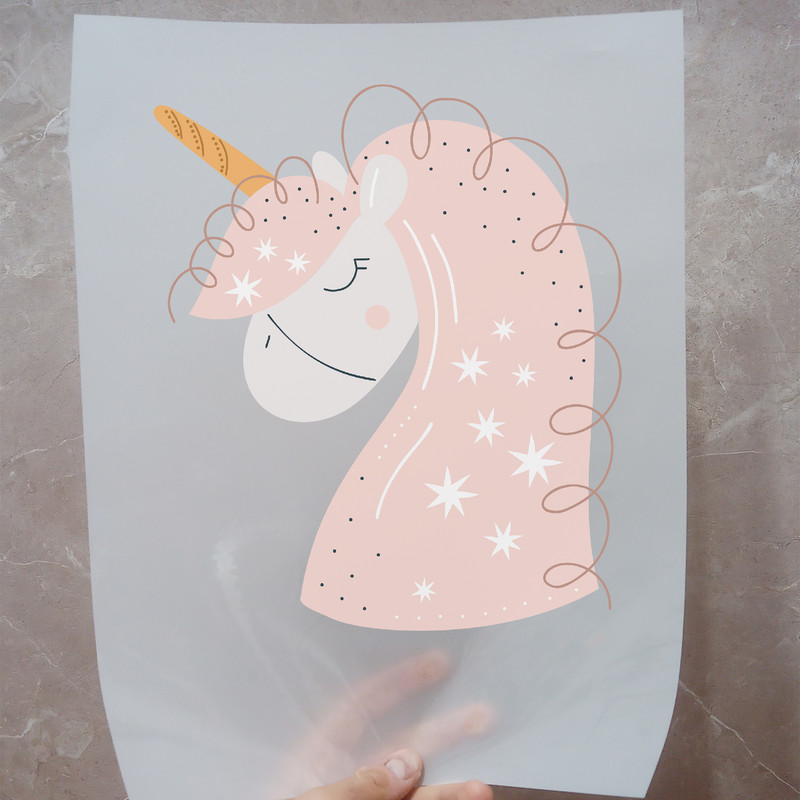 قیمت و خرید استیکر پارچه و لباس مدل dtf طرح یونیکورن کد H20.420 مجموعه 6 عددی