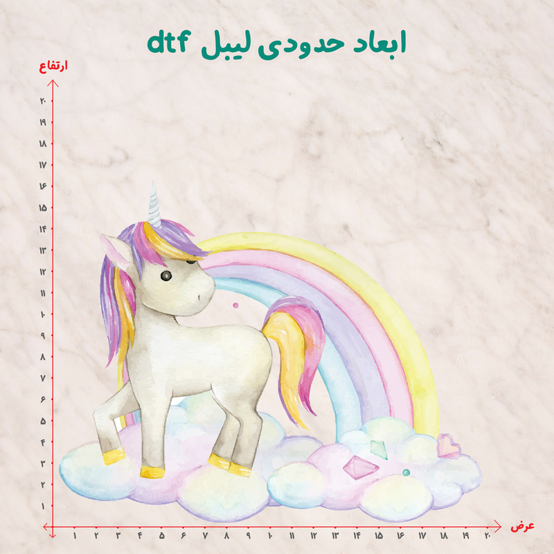 قیمت و خرید استیکر پارچه و لباس مدل dtf طرح یونیکورن کد H20.524 مجموعه 6 عددی