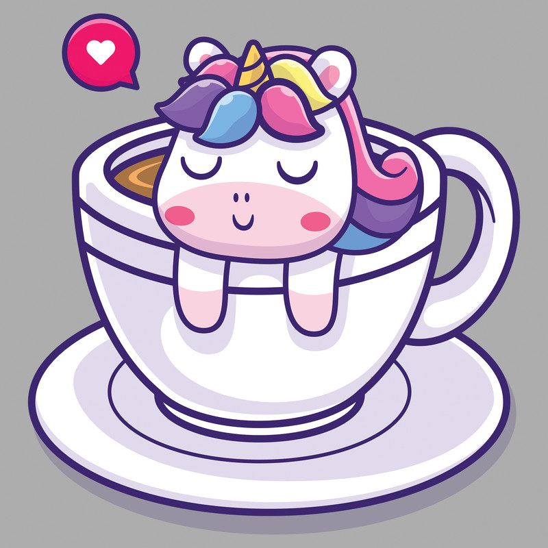 قیمت و خرید استیکر پارچه و لباس مدل dtf طرح یونیکورن کد H15.631 مجموعه 4 عددی