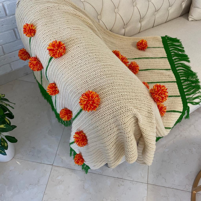 قیمت و خرید شال مبل مدل شقایق سایز 160x75 سانتیمتر