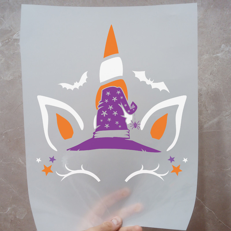 قیمت و خرید استیکر پارچه و لباس مدل dtf طرح یونیکورن کد H20.13 مجموعه 6 عددی